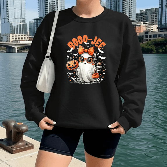 Boo-Jee Trick Or Treat Ghost Jack O Lantern Sweatshirt, for Men & Women ...