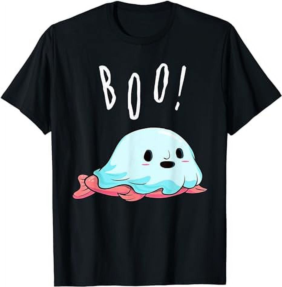 Boo! Kawaii Halloween Blobfish Ghost T-Shirt - Walmart.com