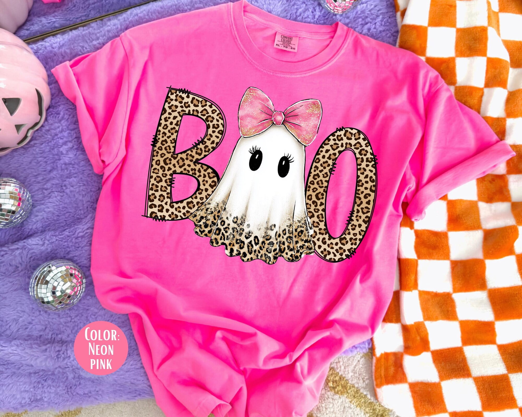Boo Leopard Ghost Halloween Shirt Mommy and Me Tees - Walmart.com