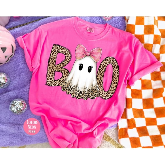 Boo Leopard Ghost Halloween Shirt Mommy and Me Tees - Walmart.com