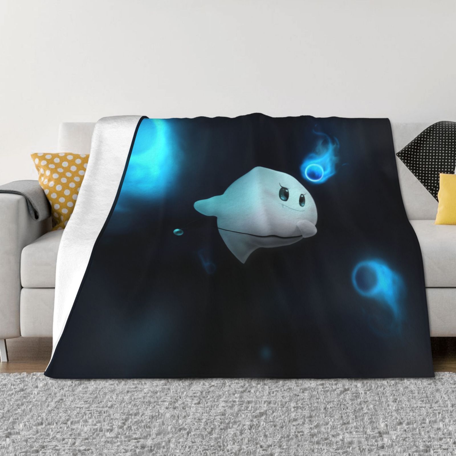 Boo Luigi's Mansion Game Blanket Cozy Ultra-Soft Micro Flannel Throw ...