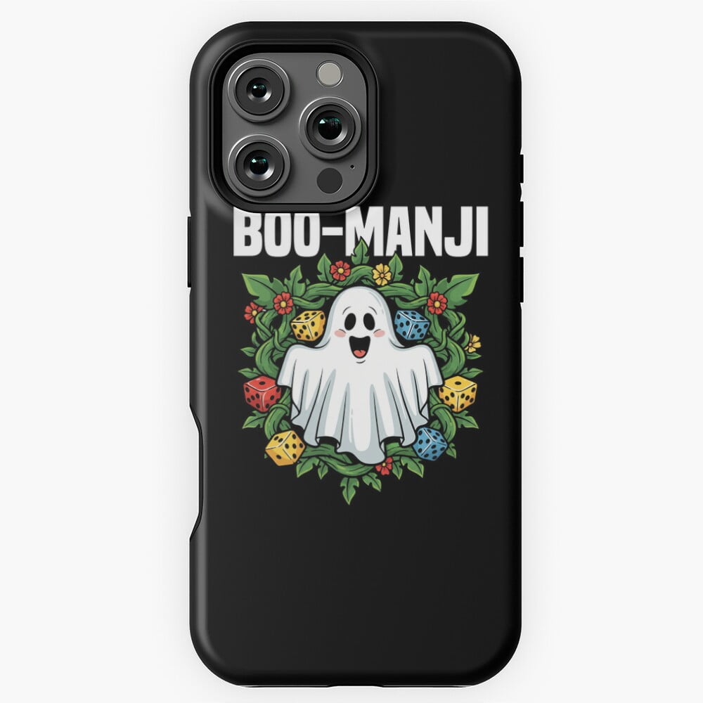 Boo Manji Ghost Halloween Funny Phone Case for iPhone 16 15 14 13 12 11 ...