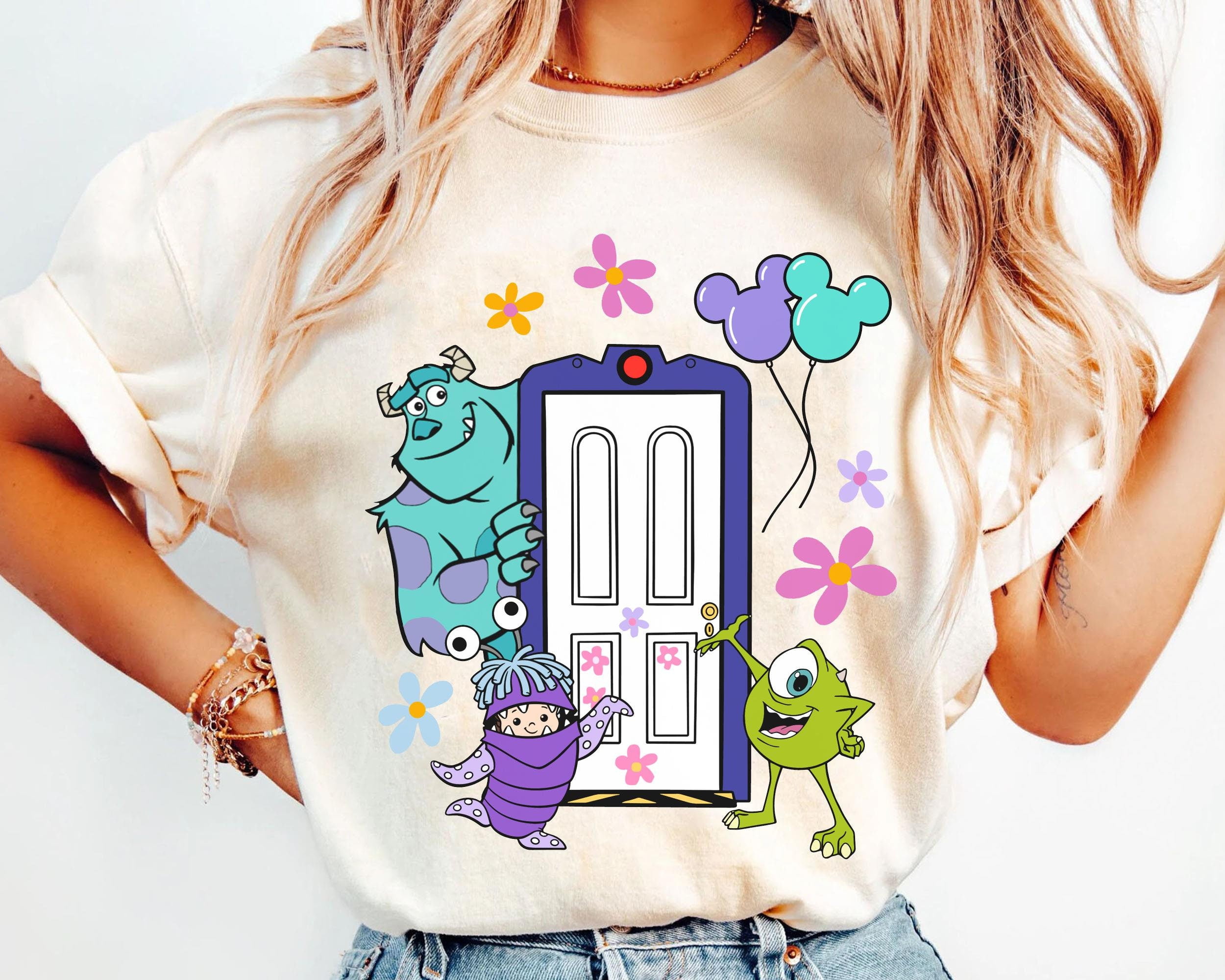 Boo Mike And Sulley Mickey Balloon Shirt, Disney Monsters Inc Doors ...