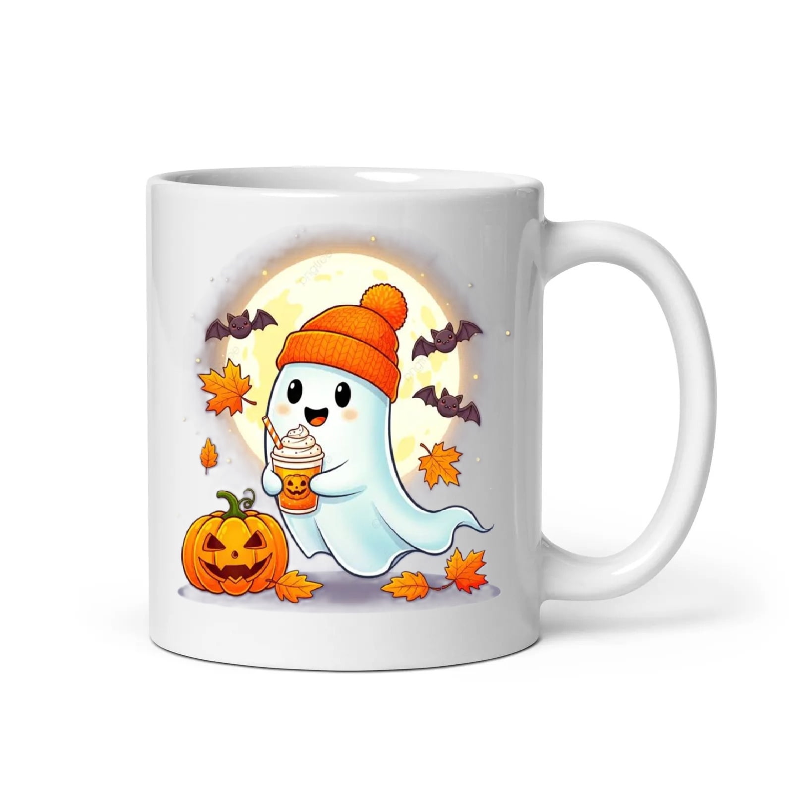 Boo Mug – Funny Halloween Coffee Cup with Ghost Design, Spooky Drinkware Gift for October ...