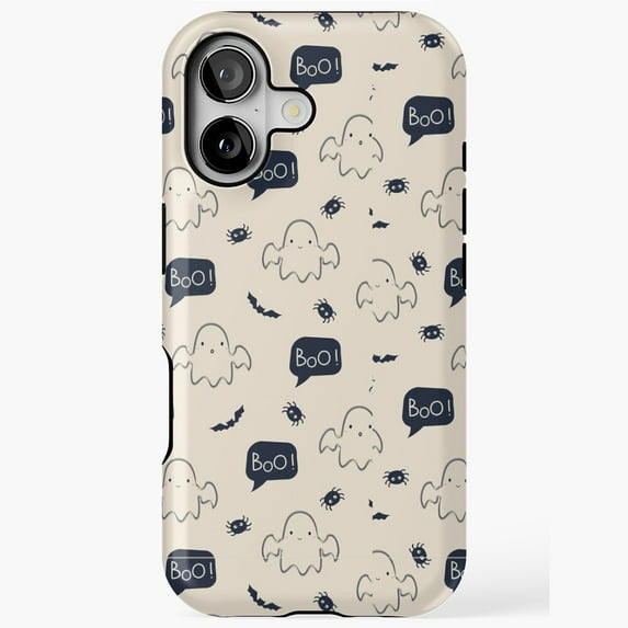 Boo Phone Cover Cute Ghost Autumn Design iPhone 17 11 12 13 14 15 16 ...