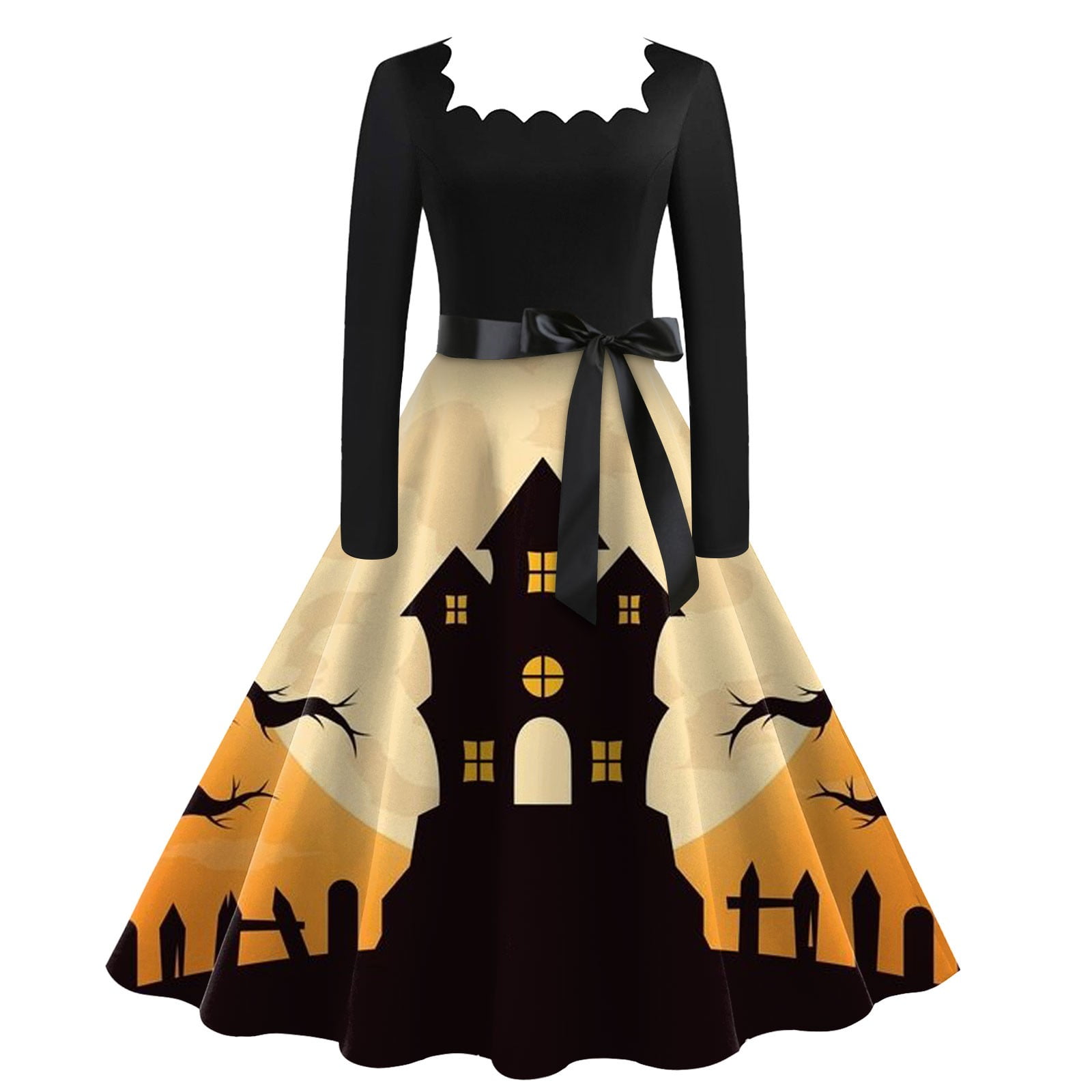 Boo Price! HIMIWAY Sweatshirt Dress Quirky Dress with a Spooky Hallowee ...