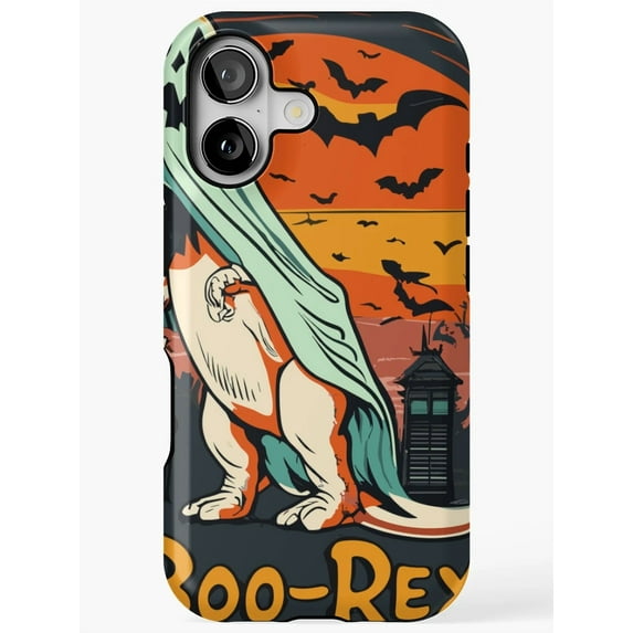 Boo Rex Dog Design Case for iPhone 16 15 14 13 12 11 Pro Max Halloween ...