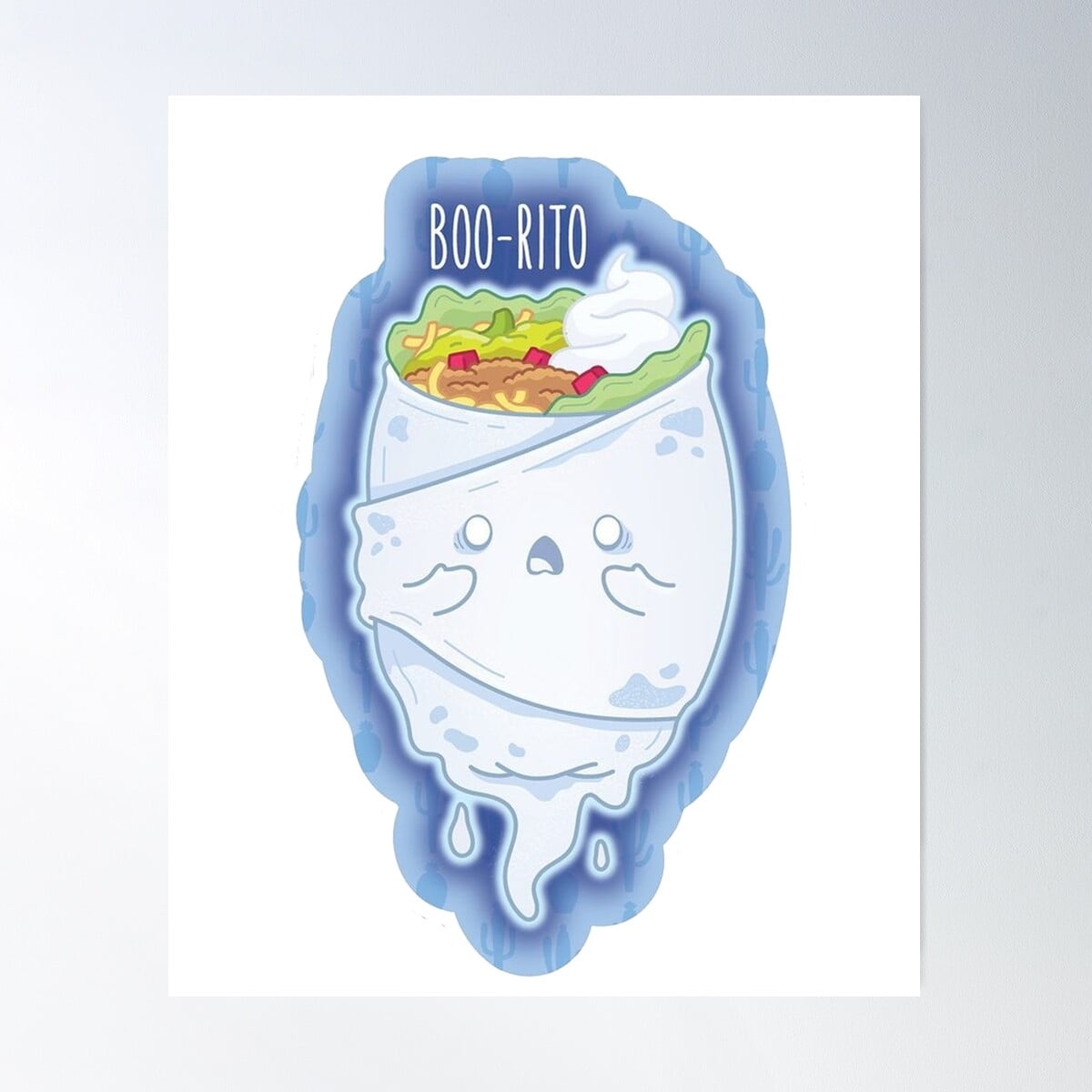 Boo-Rito Funny Joke Poster Wall Art, Modern Wall Decor For Living Room ...