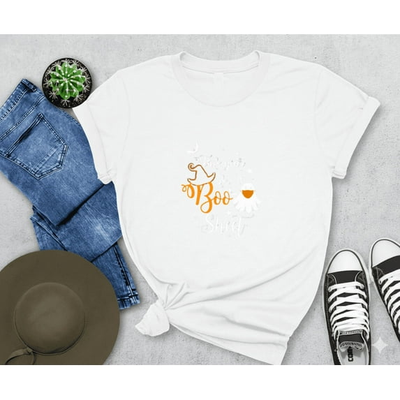 Boo Sheet Funny Halloween Quote Ghost Costume Humor Unisex T-Shirt, up ...