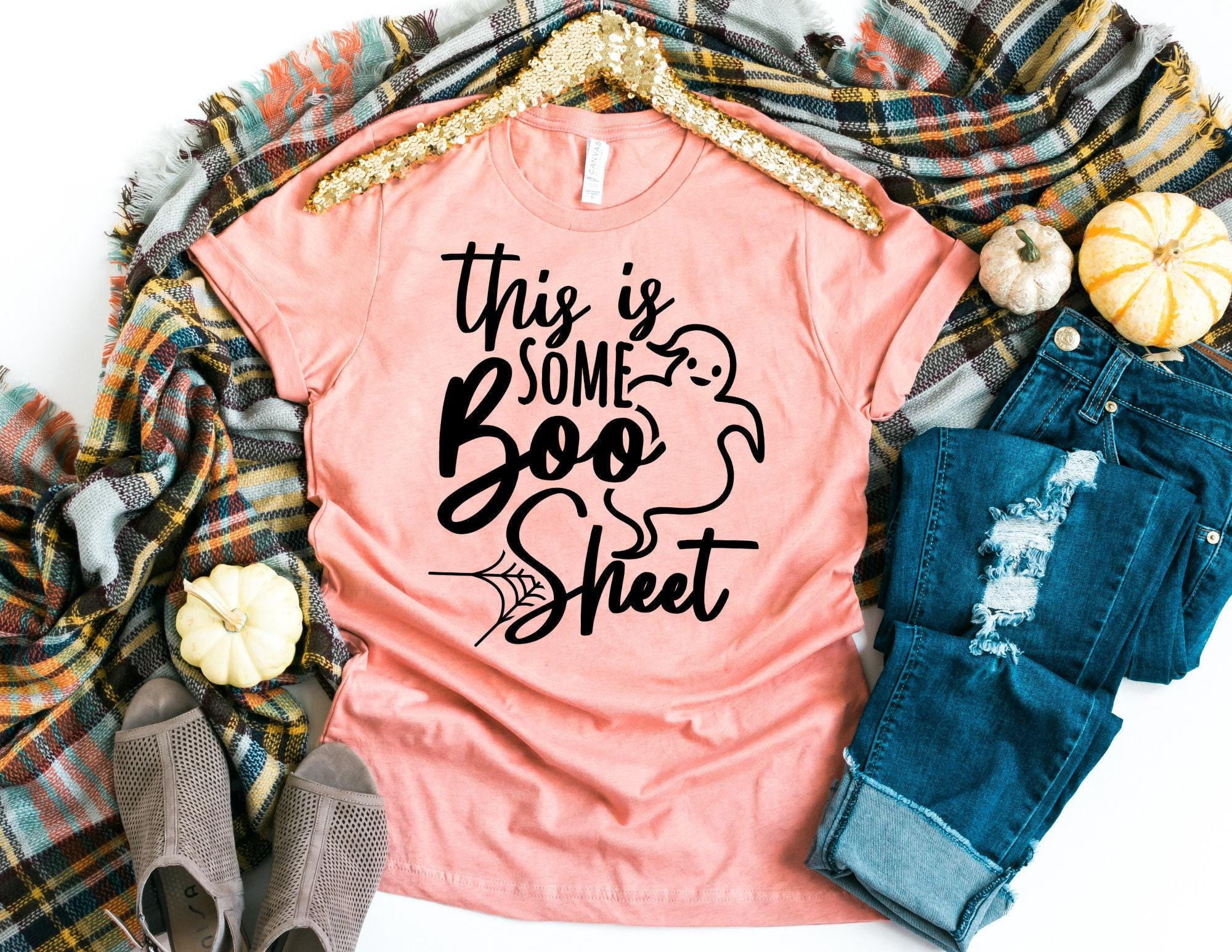 Boo Sheet Shirt Funny Halloween Party Tee - Walmart.com