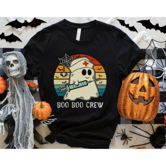 Boo Shirt, Boo Crew Nurse Shirt, Halloween Nurse T-shirt, Cute ...