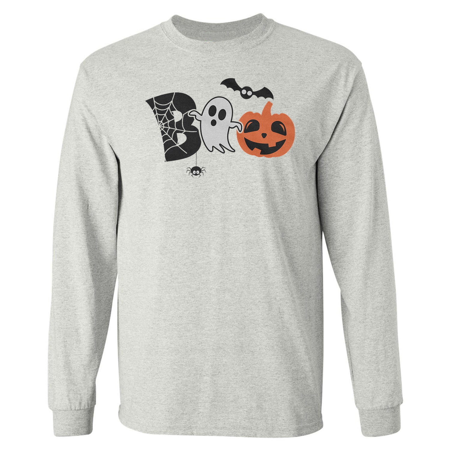 Boo Spiders Jack O Lantern Ghost Design - Halloween Long Sleeve T-Shirt ...