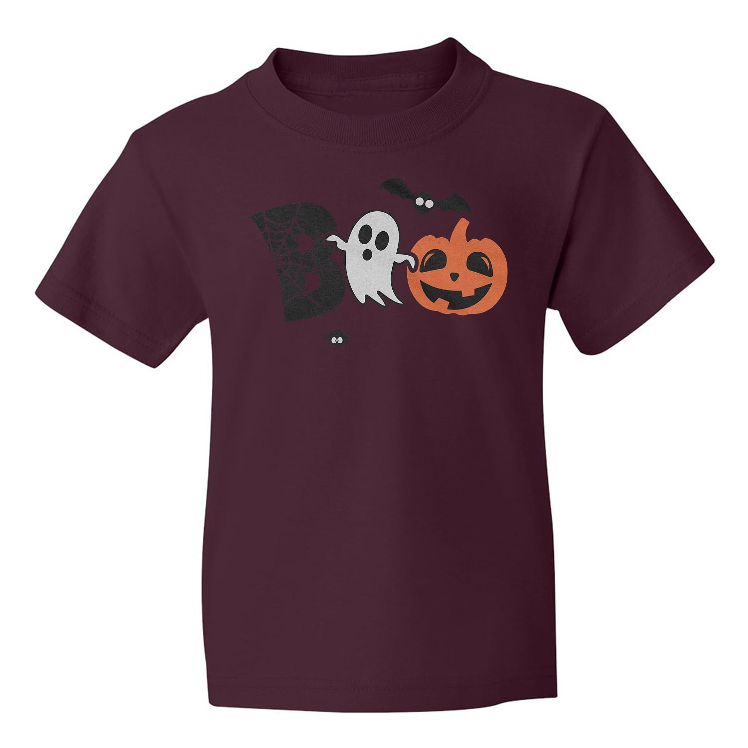 Boo Spiders Jack O Lantern Ghost Design - Halloween Youth Unisex T ...