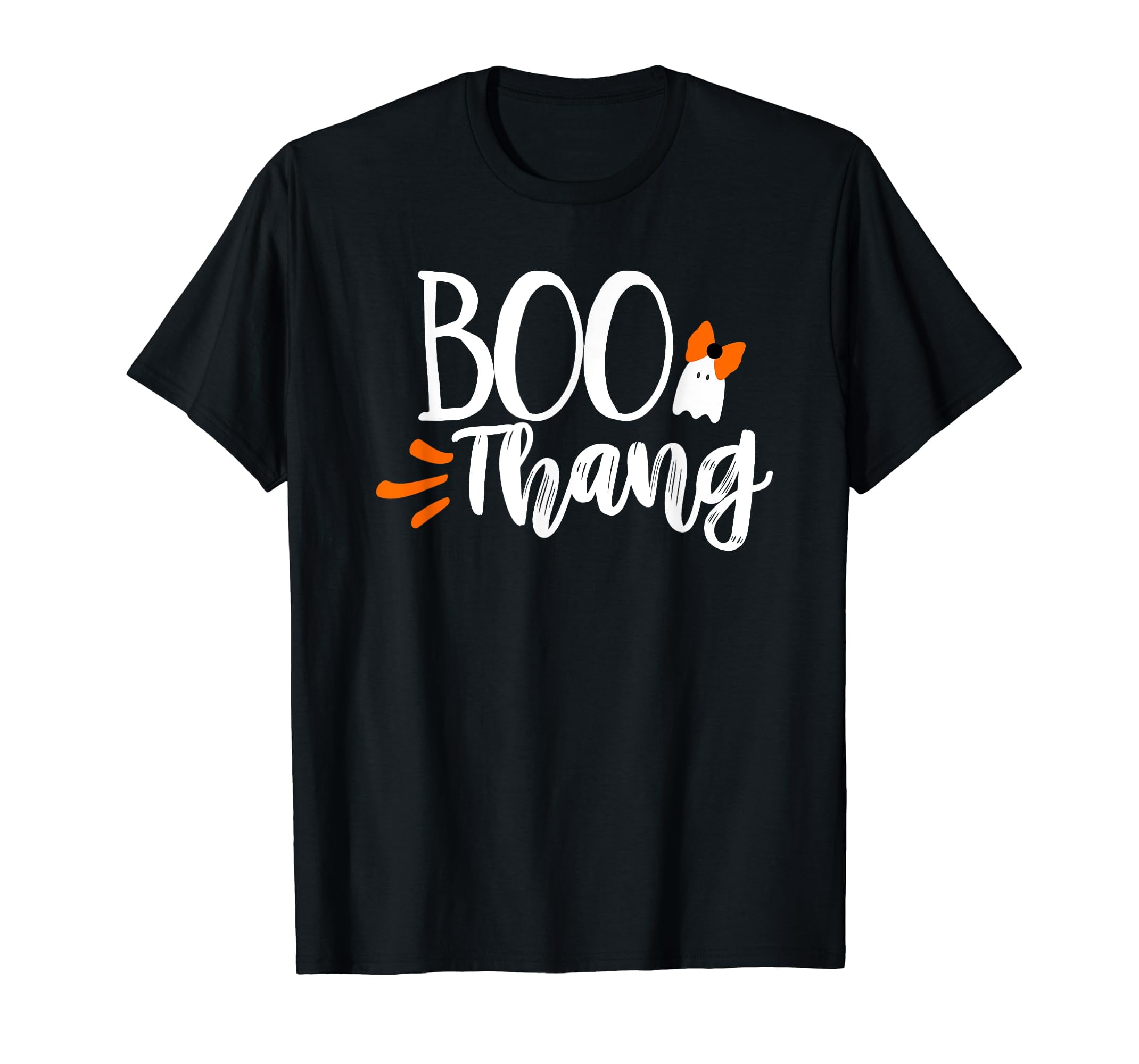 Boo Thang Thing Cute Halloween Ghost Girl's Bow Gift T-Shirt - Walmart.com