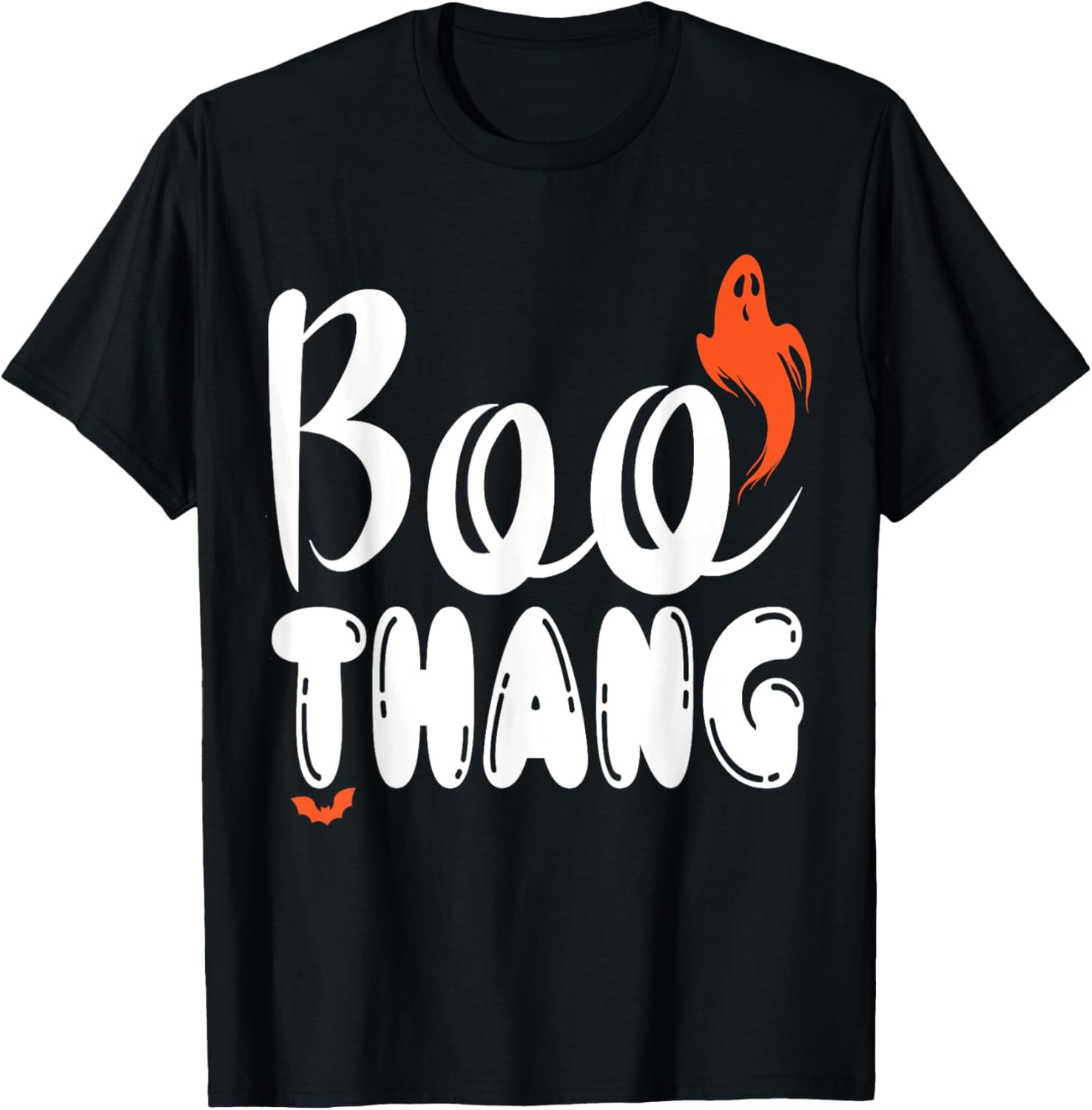 Boo Thang Thing Cute Halloween Ghost Girl's Bow T-Shirt - Walmart.com