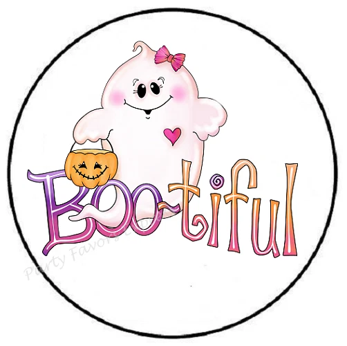 Boo-Tiful Ghost Halloween Stickers Party Favors Phone Decal Water ...