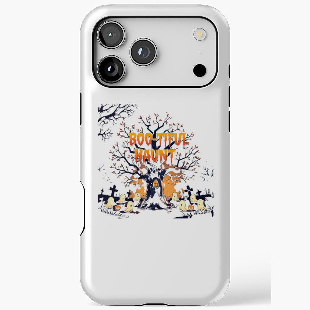 Boo Tiful Haunt Funny Creepy Halloween Ghost Pun Phone Case for iPhone ...