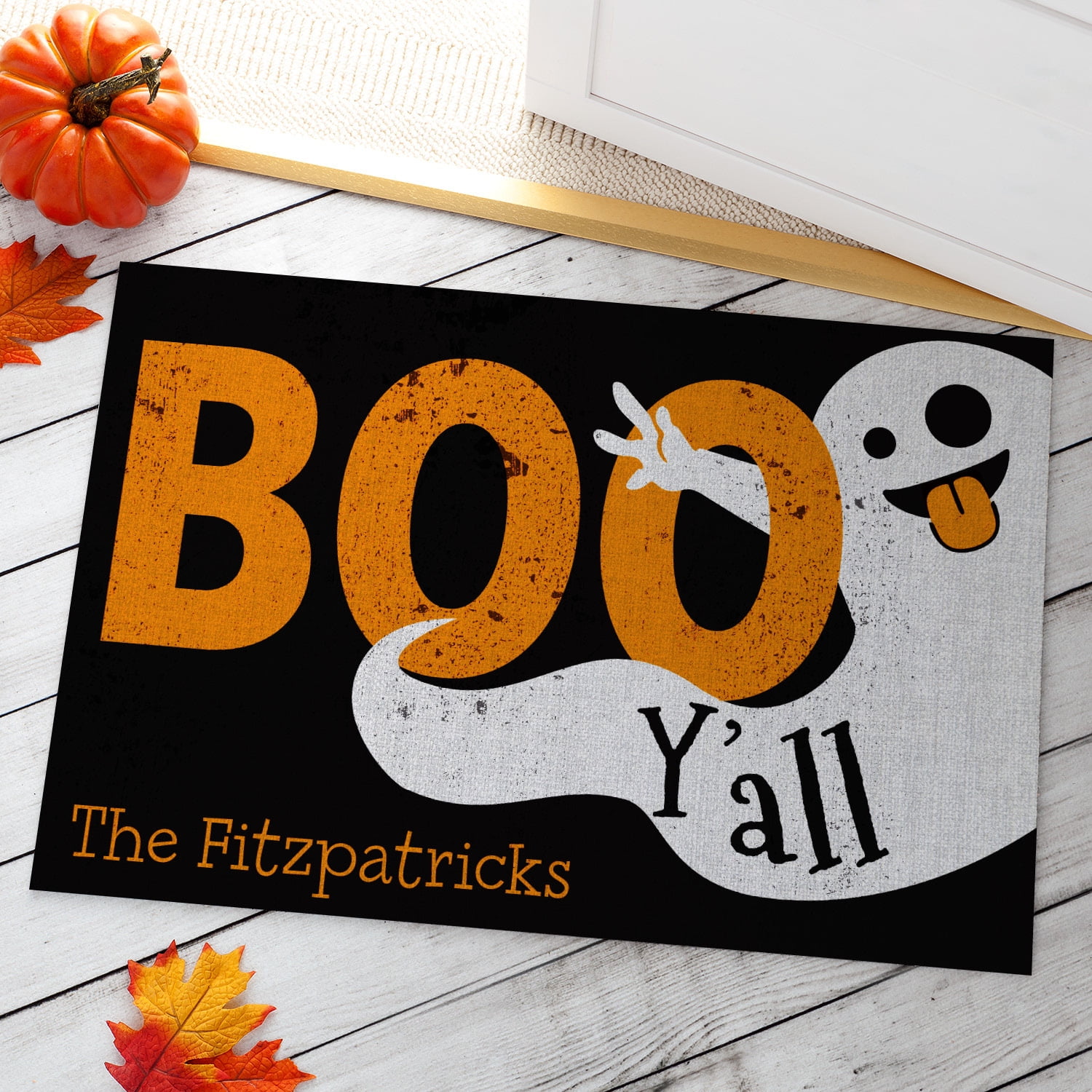 Boo Y'all Personalized Doormat - Walmart.com
