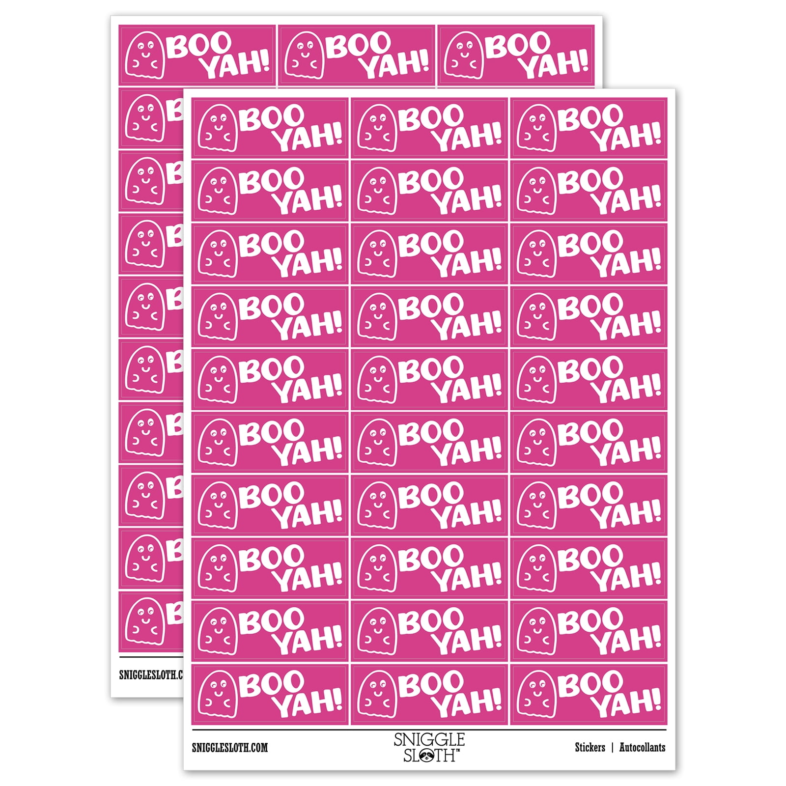 Boo Yah Ghost Teacher Student School Sticker Set - Hot Pink - Matte ...