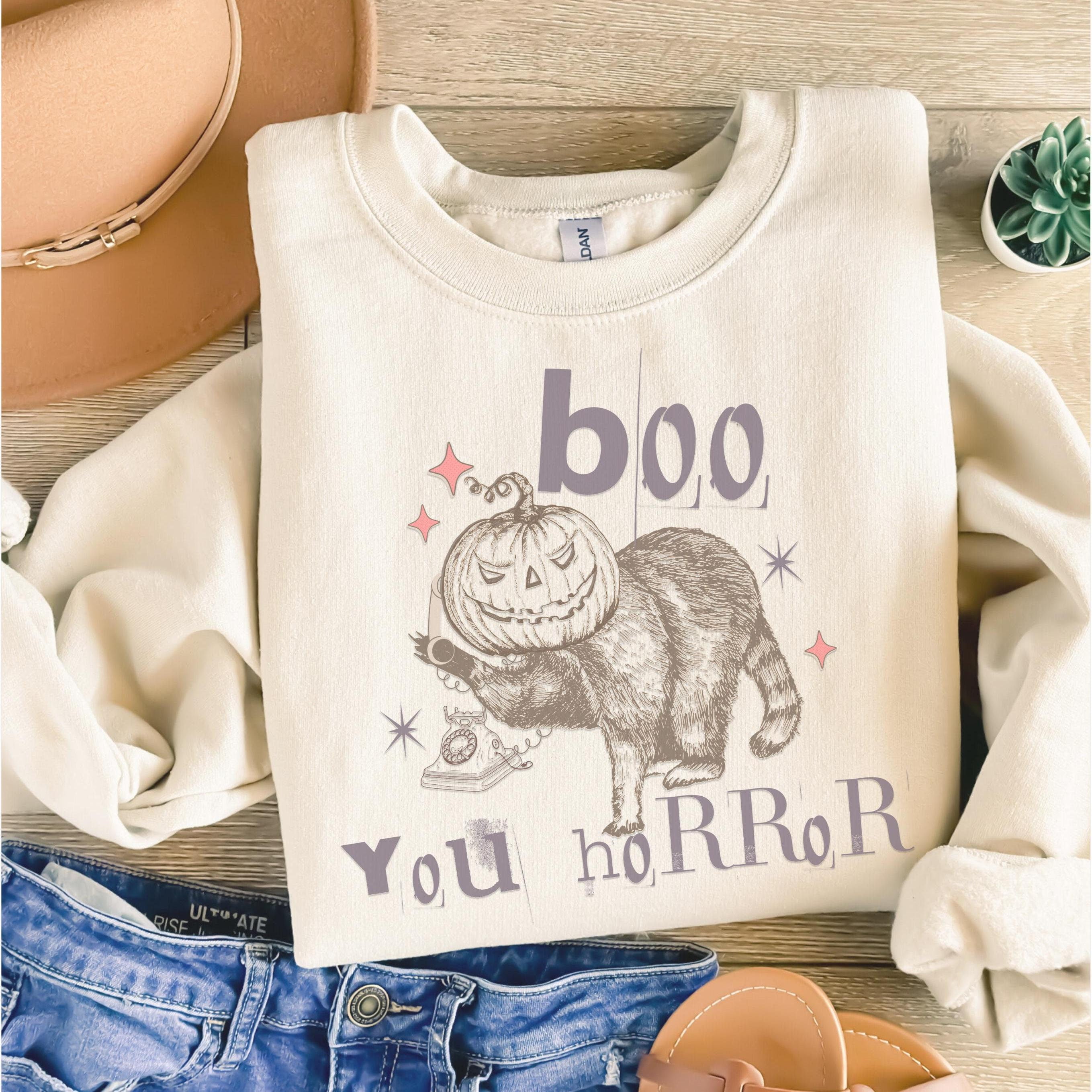 Boo You Horror, Funny Raccoon Shirt, Funny Halloween T-Shirt, Raccoon ...