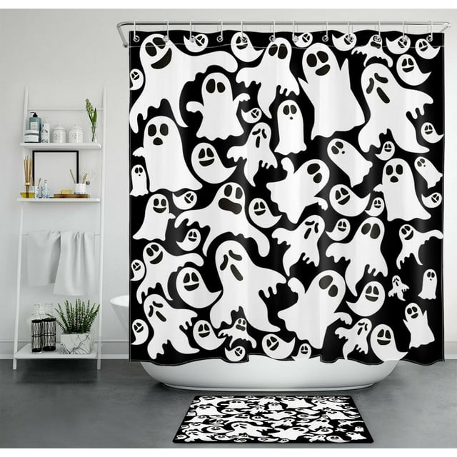 Boo Tiful Bathroom Decor Spook Tacular Ghost Shower Curtain For A