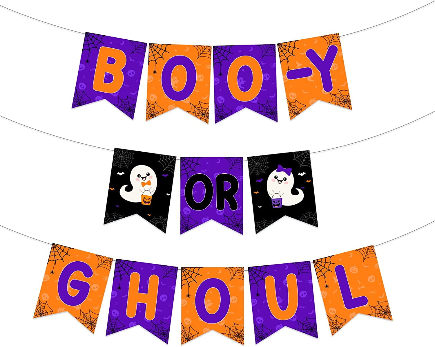 Boo-y or Ghoul Banner for Halloween Gender Reveal Fall Gender Reveal ...