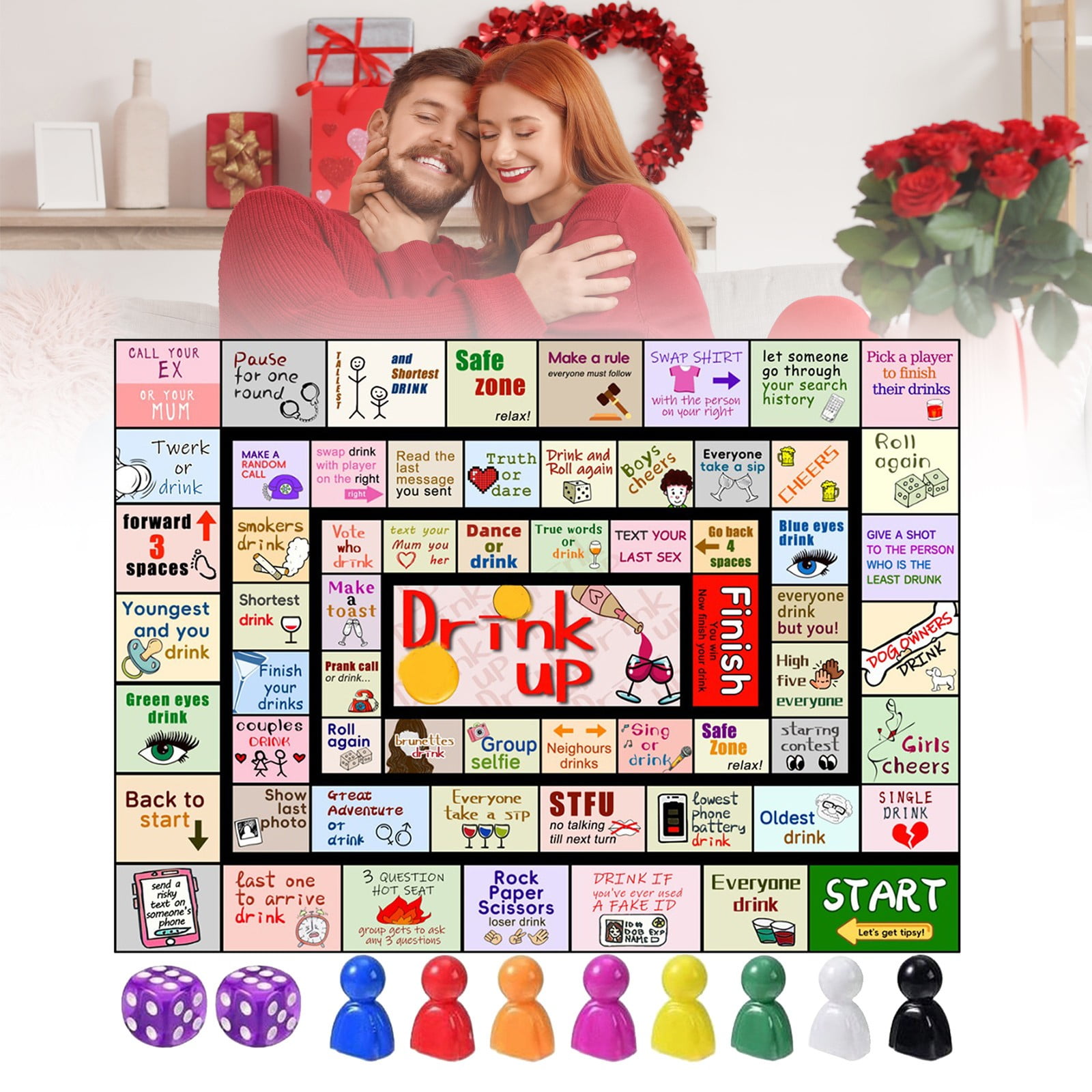 BooBubble Drinking Board Game, Drinking Games for Adults, Funny Party ...