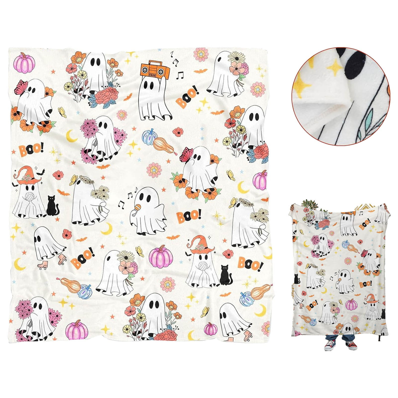 BooBubble Fall Halloween Blanket Halloween Throw Blankets and Throws ...