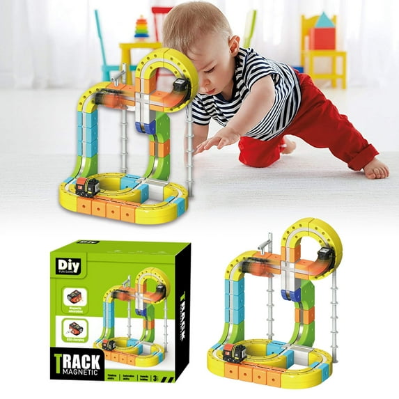 BooBubble Train Track Game Clickrail Set Flexible Race Track With ...