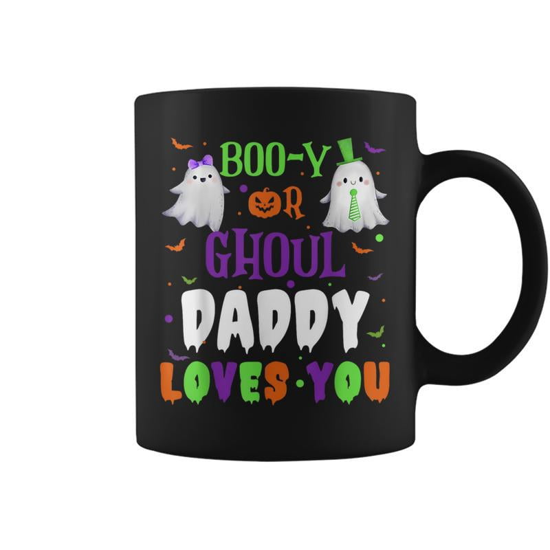 BooY Or Ghoul Daddy Loves You Baby Boo Halloween Gender Coffee Mugs ...