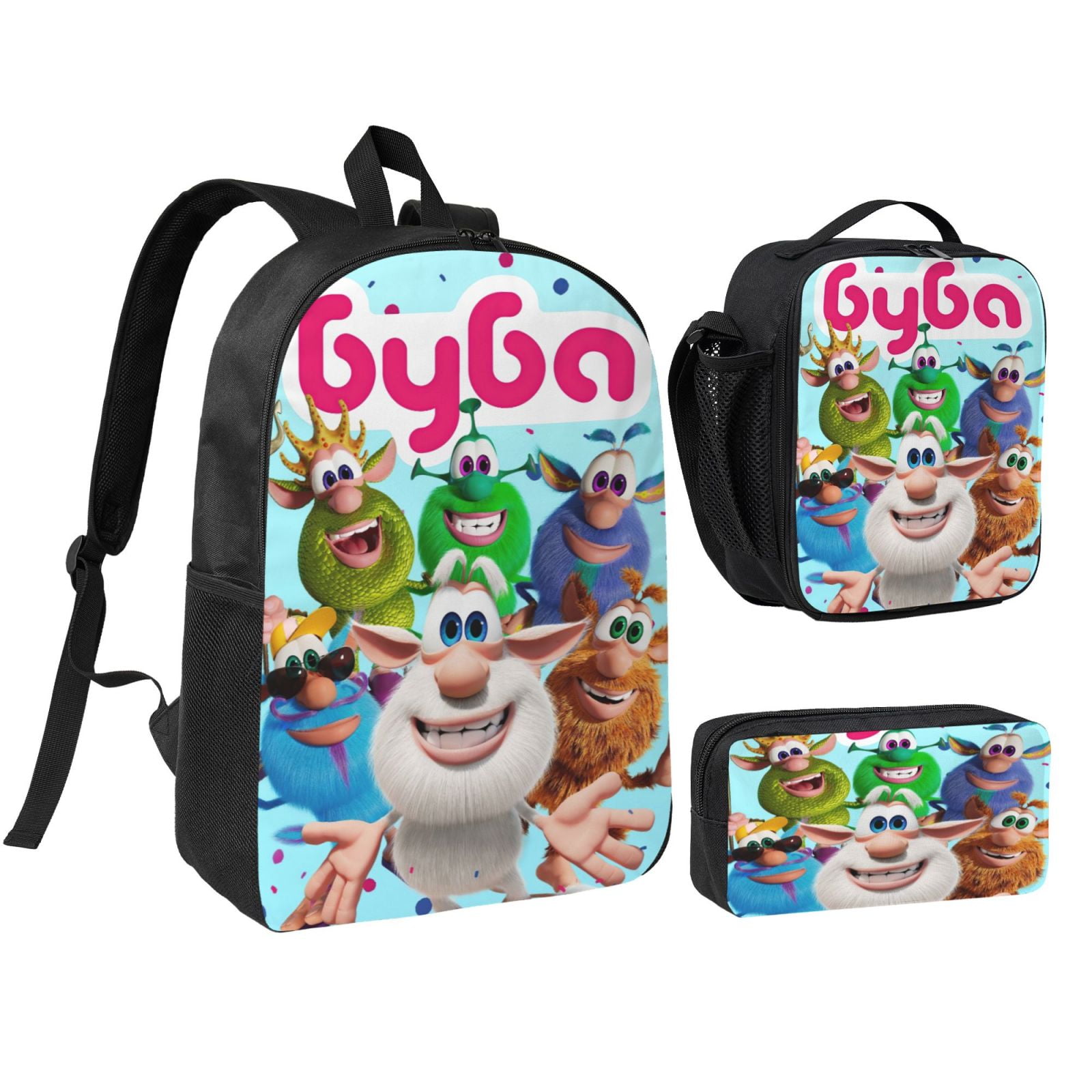Booba Three piece backpack set young backpack combination backpack ...
