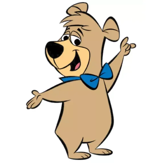 Booboo Sticker Yogi Bear Phone Decal Water Bottle Stickers Car Decals ...