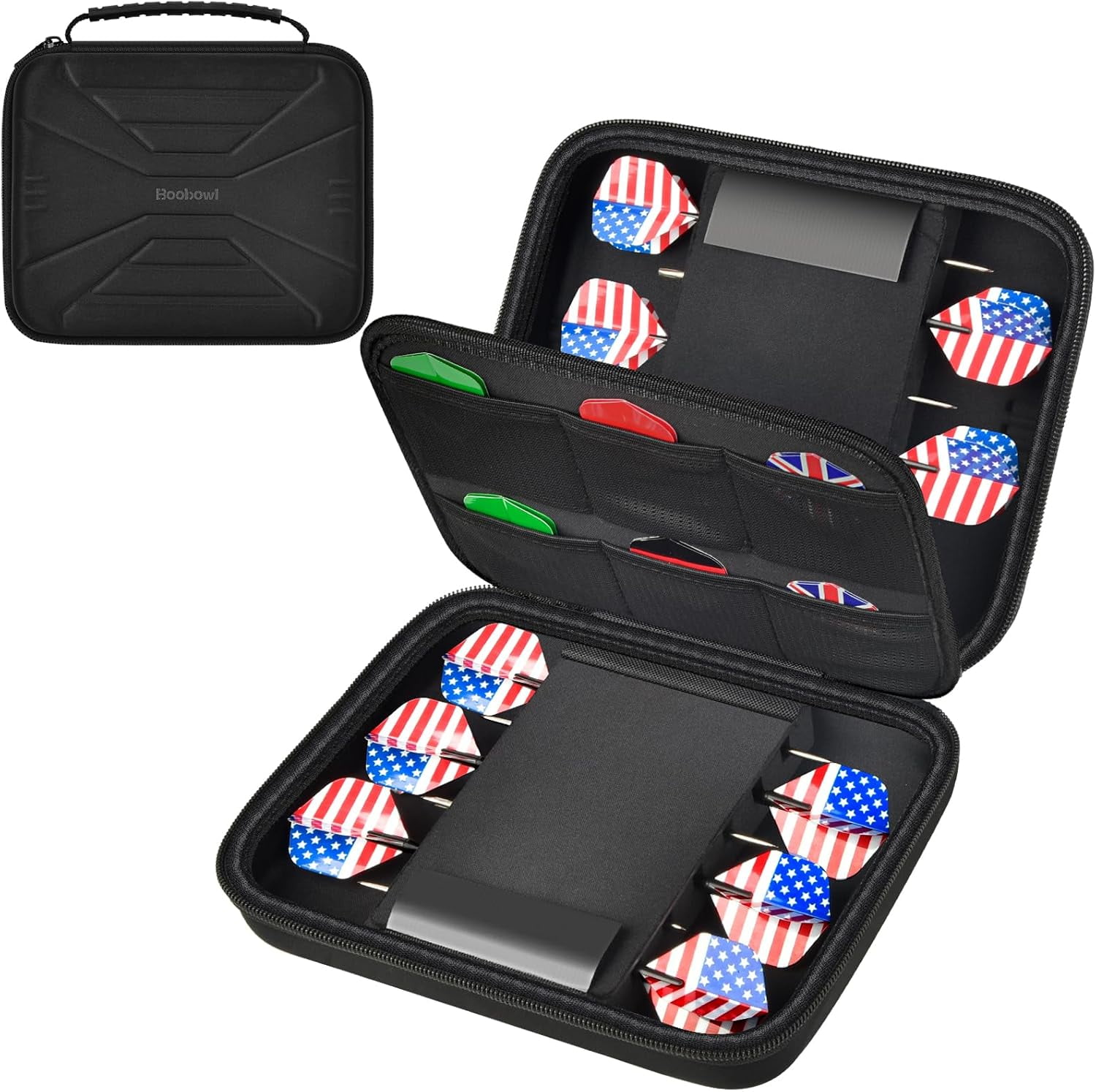 Boobowl Darts Case Holds 12 Darts – Hard Shell Shockproof Dart Storage ...