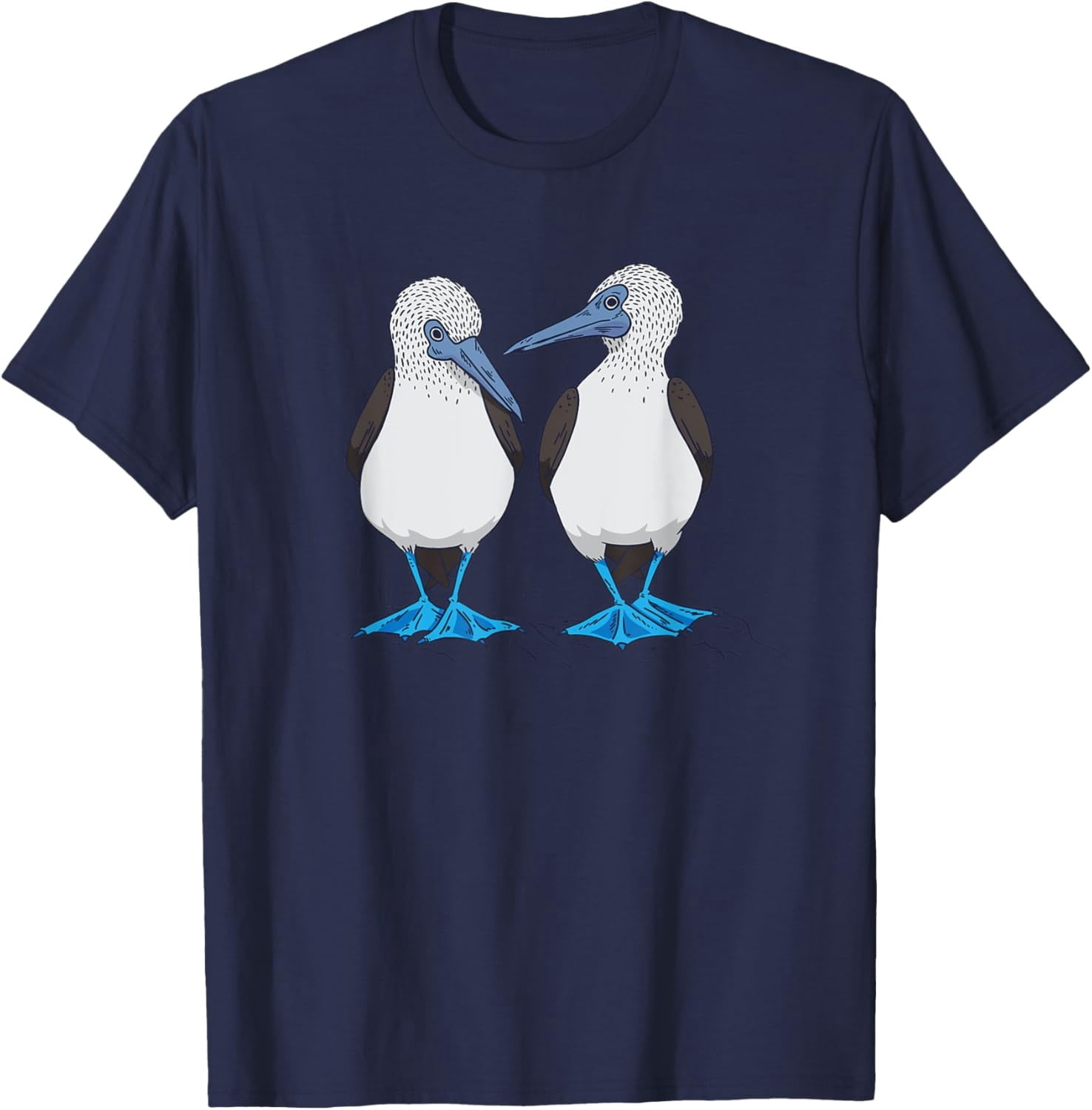 Booby Sea Birds Footed Blue Feet Drawing T-Shirt - Walmart.com