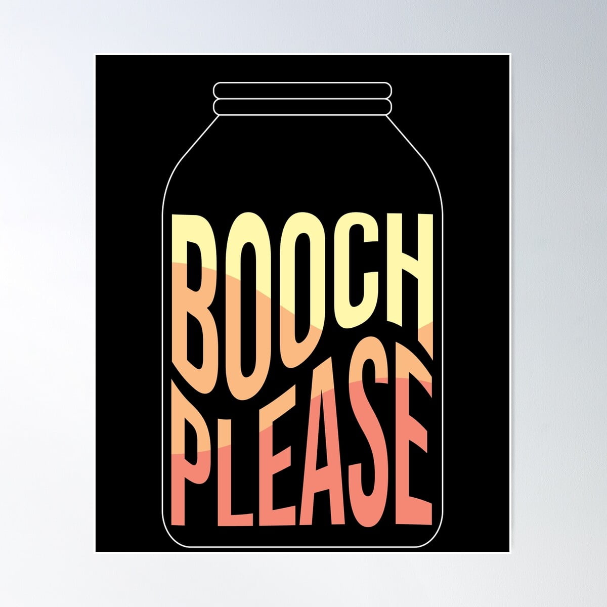Booch Please Kombucha Tea Fermentation Poster Wall Art, Modern Wall ...