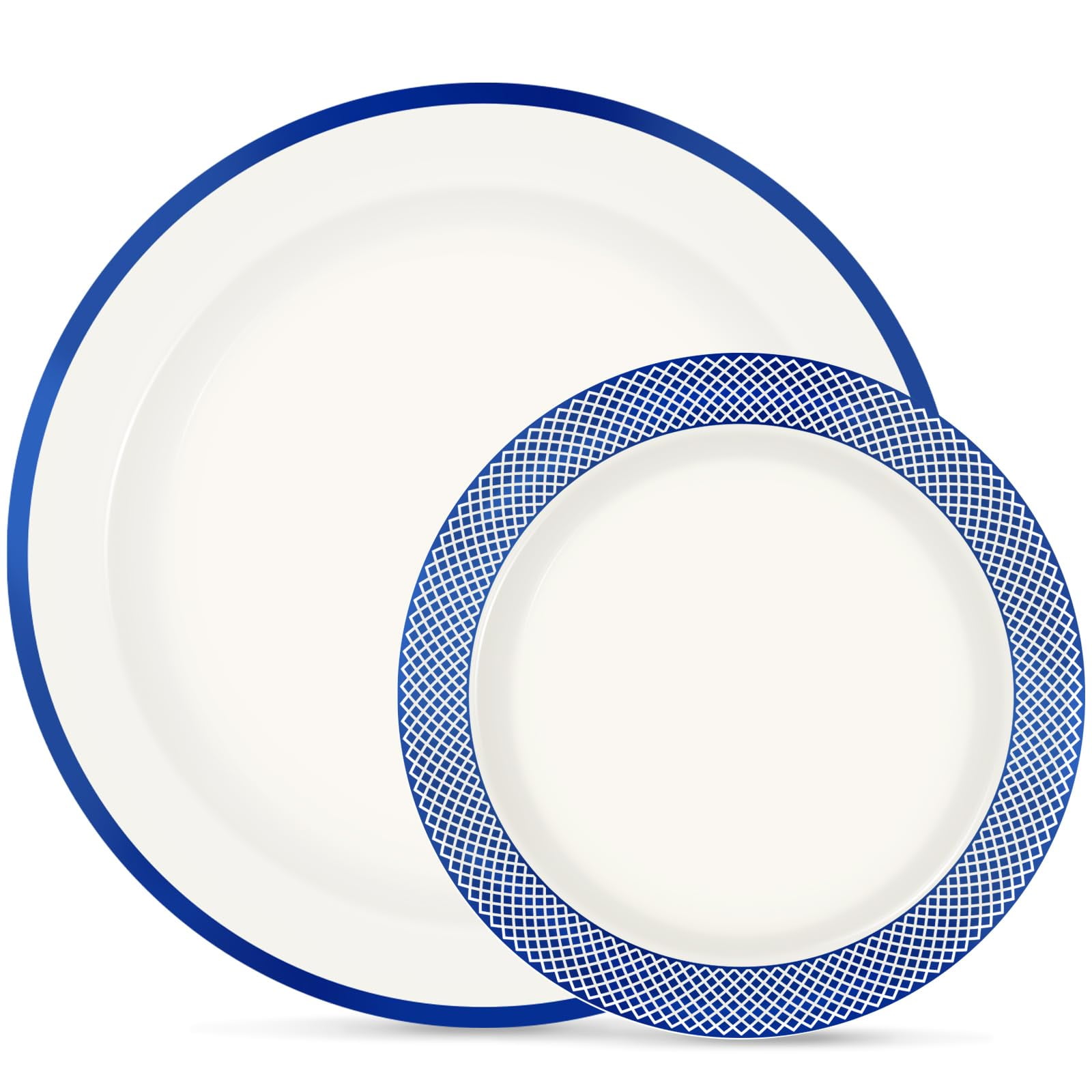 Boocikey Blue Plastic Plates for Graduation,Blue AFN1Disposable Plates ...