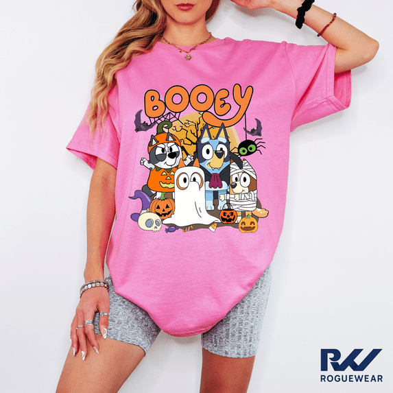 Booey Halloween Shirt | Cartoon Puppy Boo Crew Tee | Cute Spooky Season ...