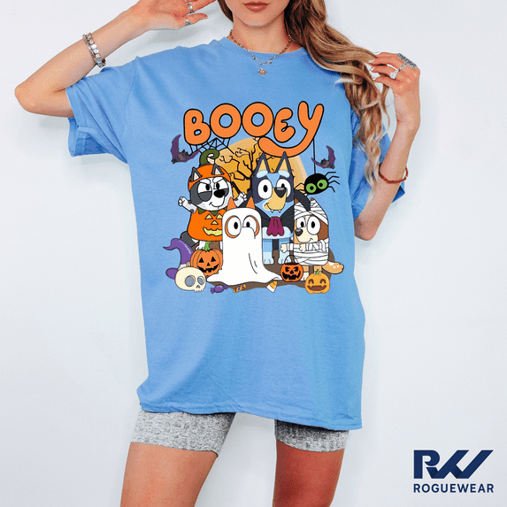 Booey Halloween Shirt | Cartoon Puppy Boo Crew Tee | Cute Spooky Season ...