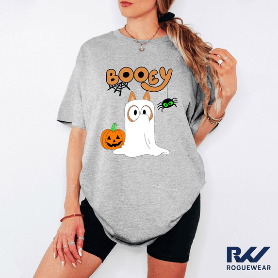 Booey Halloween Shirt, Cute Spooky Tee, Witchy Bats T-Shirt, Halloween ...