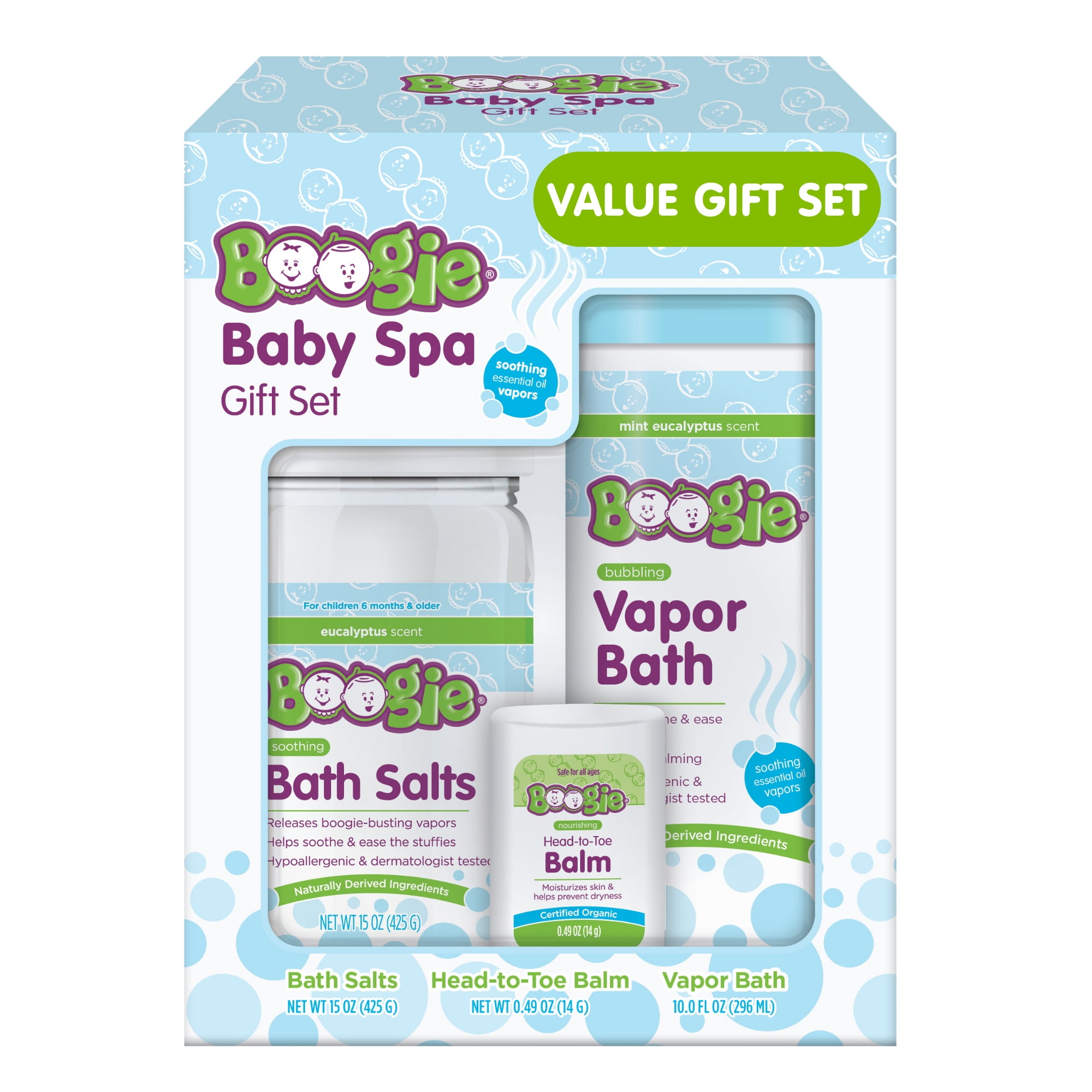 Boogie Baby Spa Set with Bubbling Vapor Bath, Soothing Bath Salts, and ...