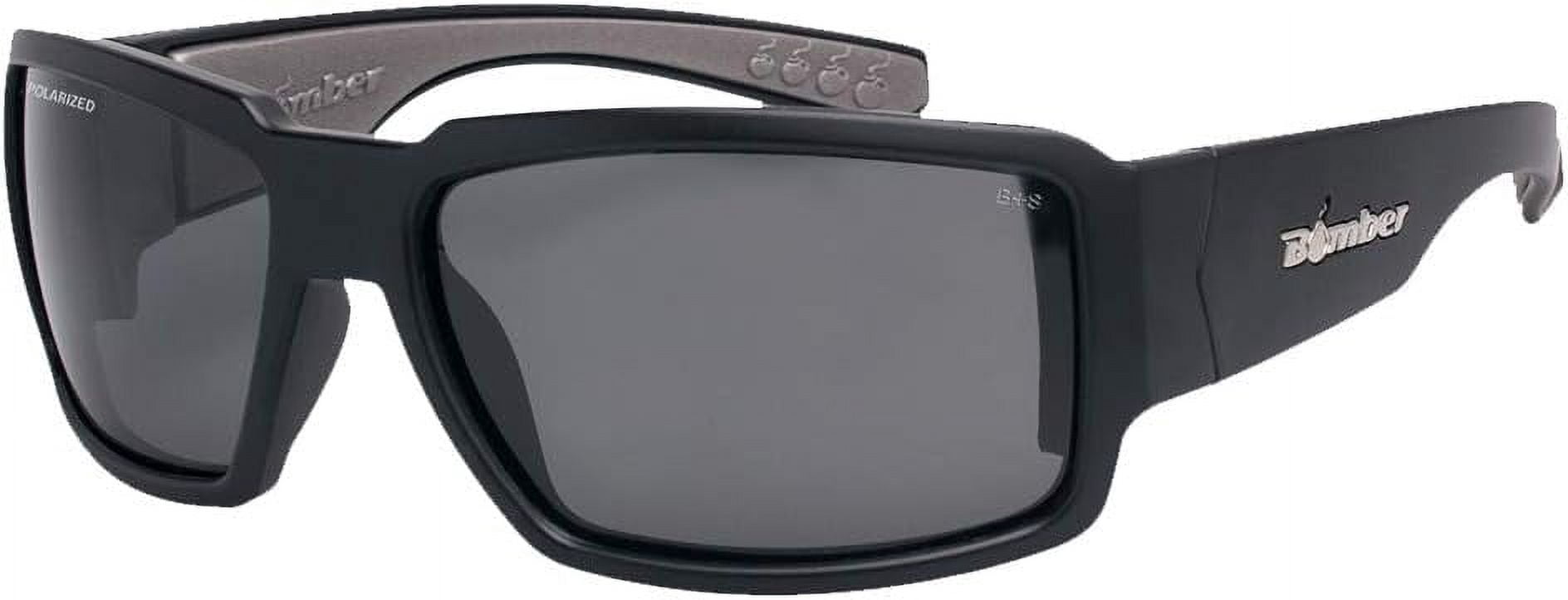 Boogie Bomb BG111 Matte Black Frame Smoke Polarized Safety Lens Gray ...