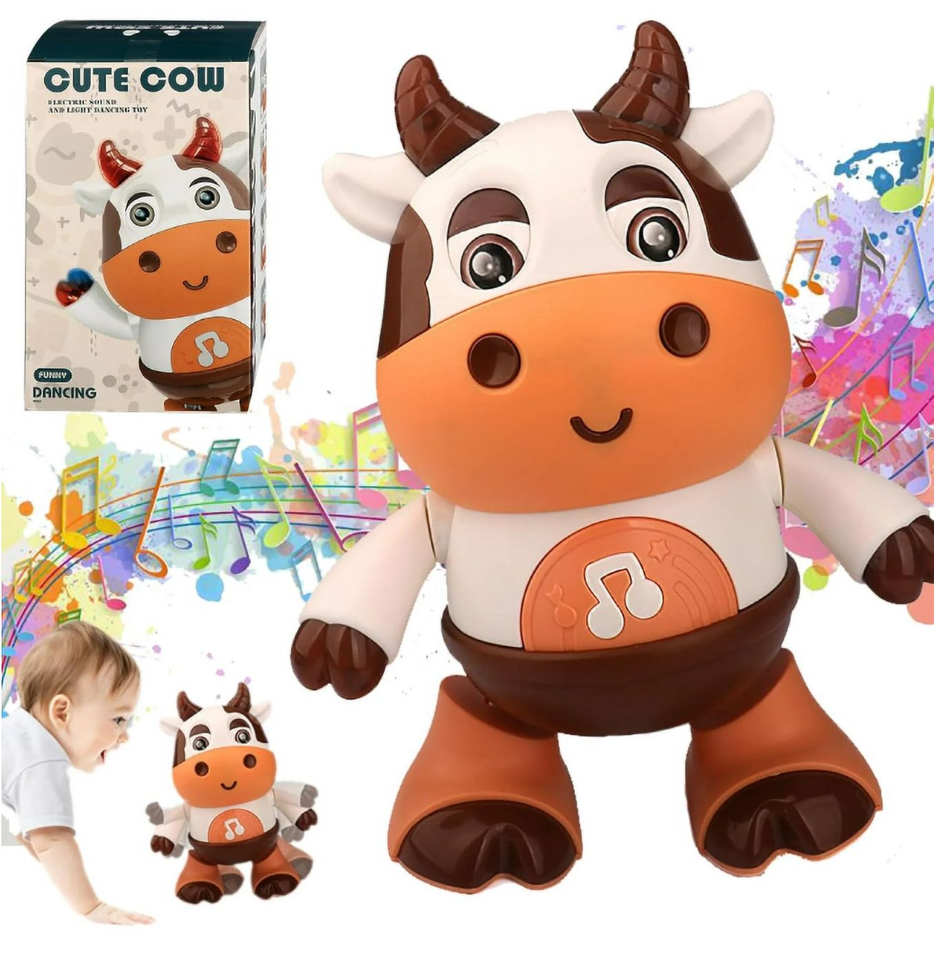 Boogie Cow Light up Dancing Cow, Boogie Cow Toy, Boogie Cow Light Up ...
