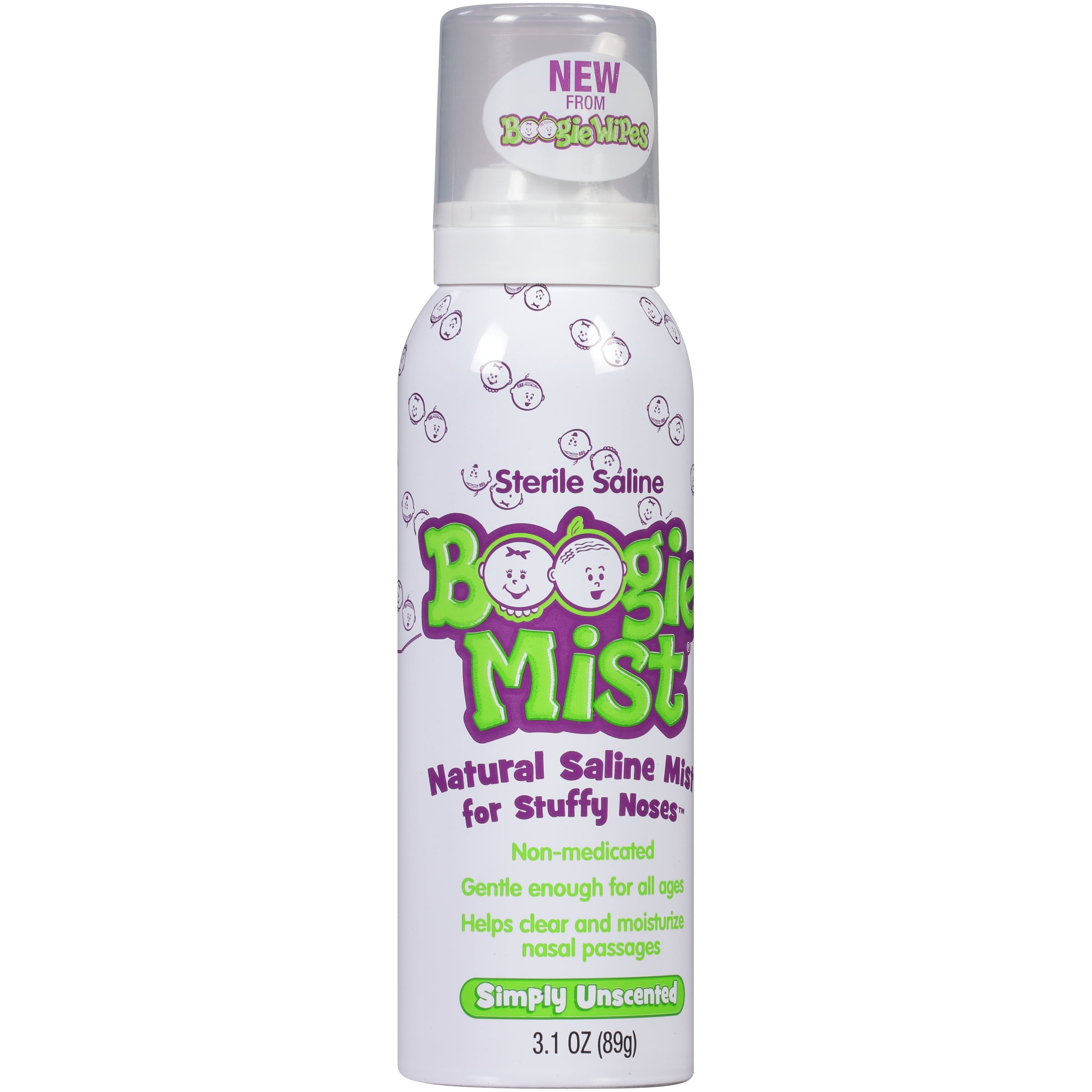 Boogie Mist, Simply Unscented Saline Mist, 3.1 oz. HSA/FSA Eligible ...