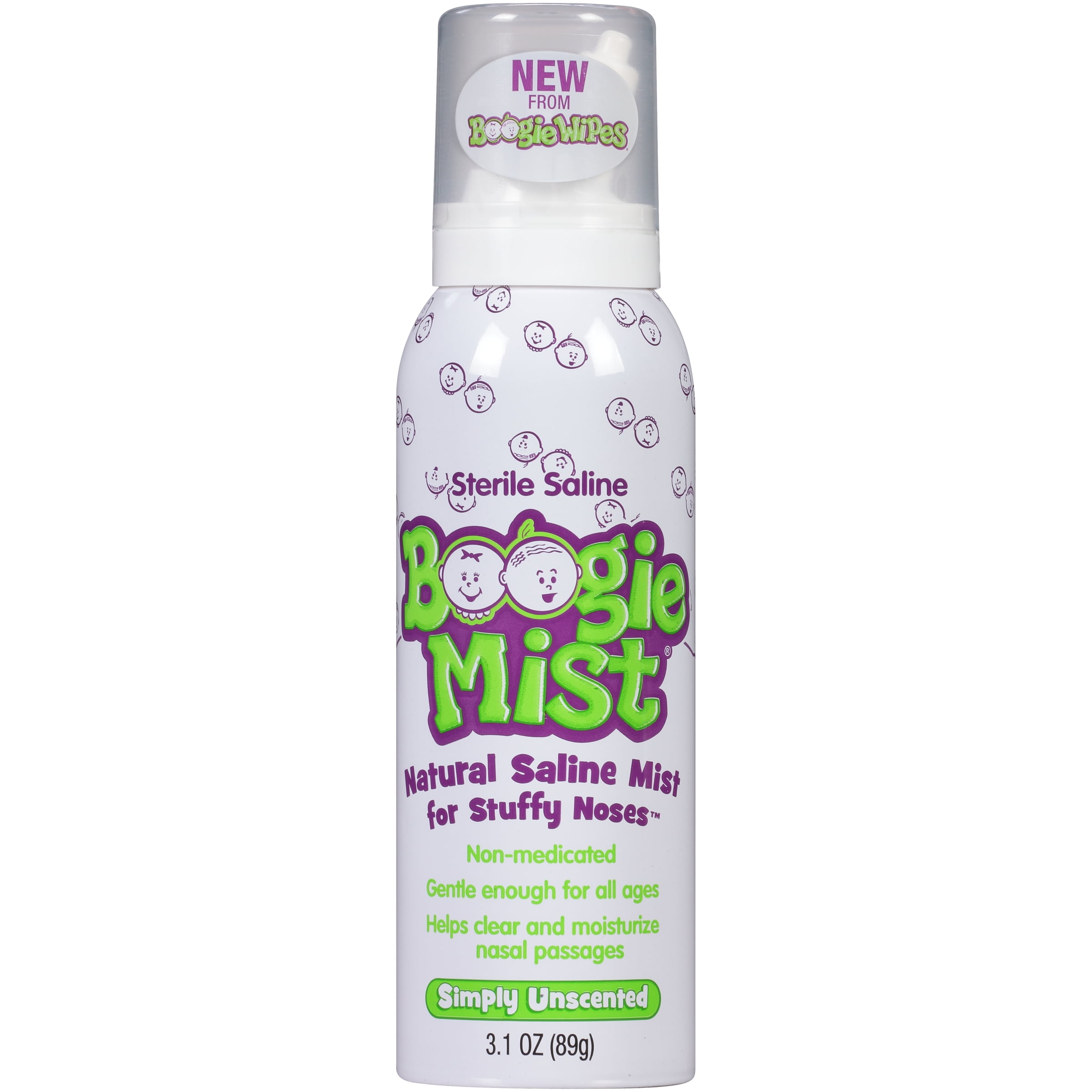 Boogie Mist, Simply Unscented Saline Mist, 3.1 oz. HSA/FSA Eligible ...