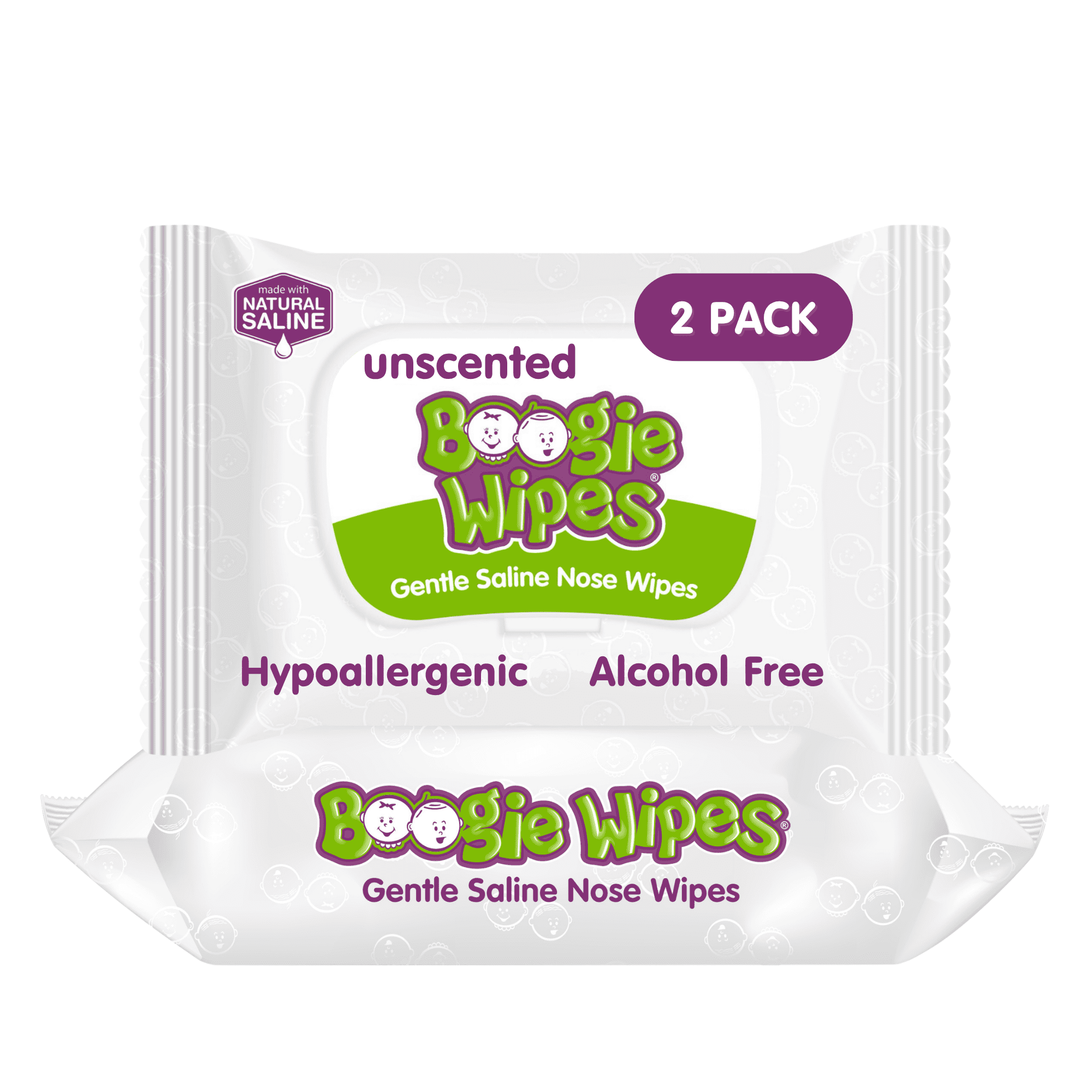 Boogie Wipes Saline Nose Wipes, Hypoallergenic & Alcohol-Free ...