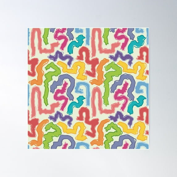 Boogie Woogie Poster Wall Art, Modern Wall Decor For Living Room ...