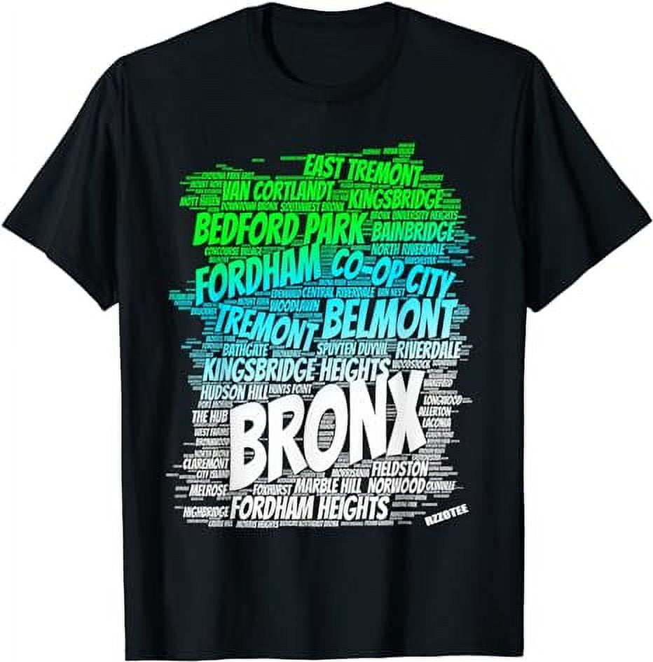 Boogie down Bronx new York city Pride Map area like a zoo T-Shirt ...