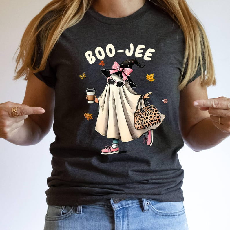 Boojee Women Halloween Tee - Bougie Ghost Coffee Lover Spooky Fall ...