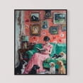 Book And Dogs Poster Whimsical Fine Art Print For Library Wall Art ...