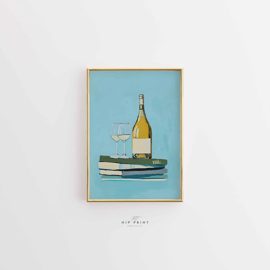 Book And Wine Art Print, Cozy Kitchen Decor, Unframed Paper Poster ...